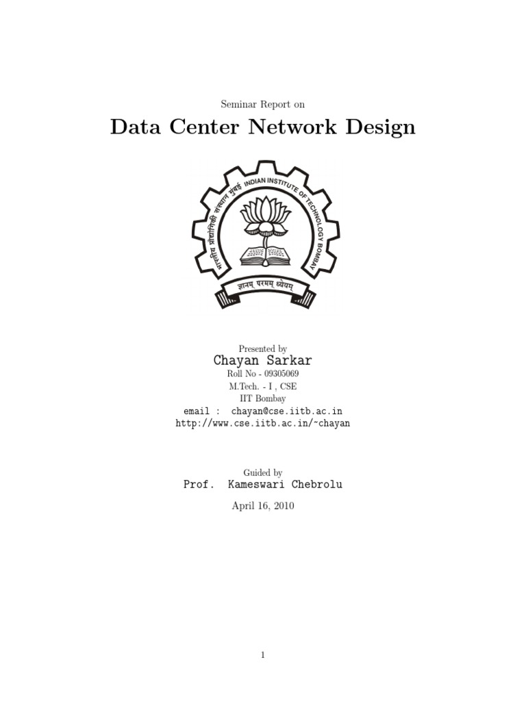 Data Center Network Design: Chayan Sarkar | PDF | Cloud Computing | Transmission Control Protocol