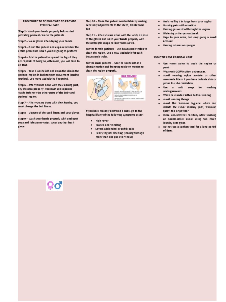 Peri Care Brochure | PDF | Undergarment | Vagina