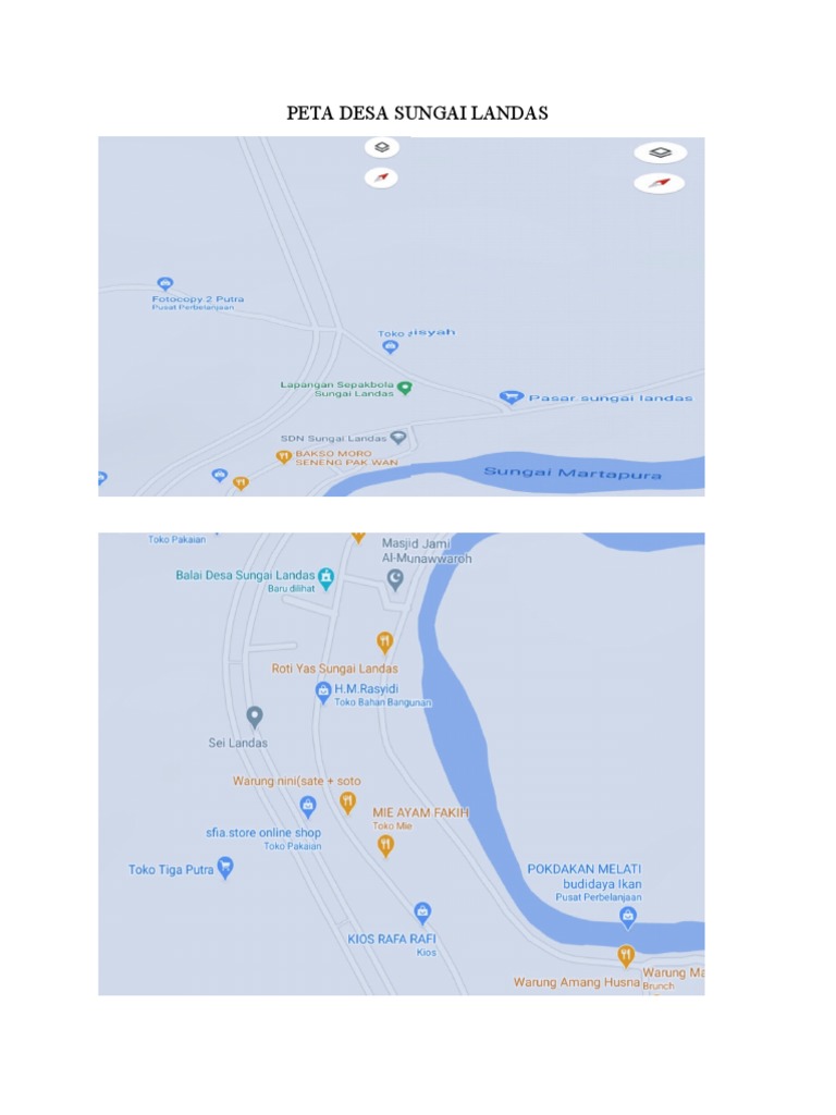 Peta Desa Sungai Landas | PDF
