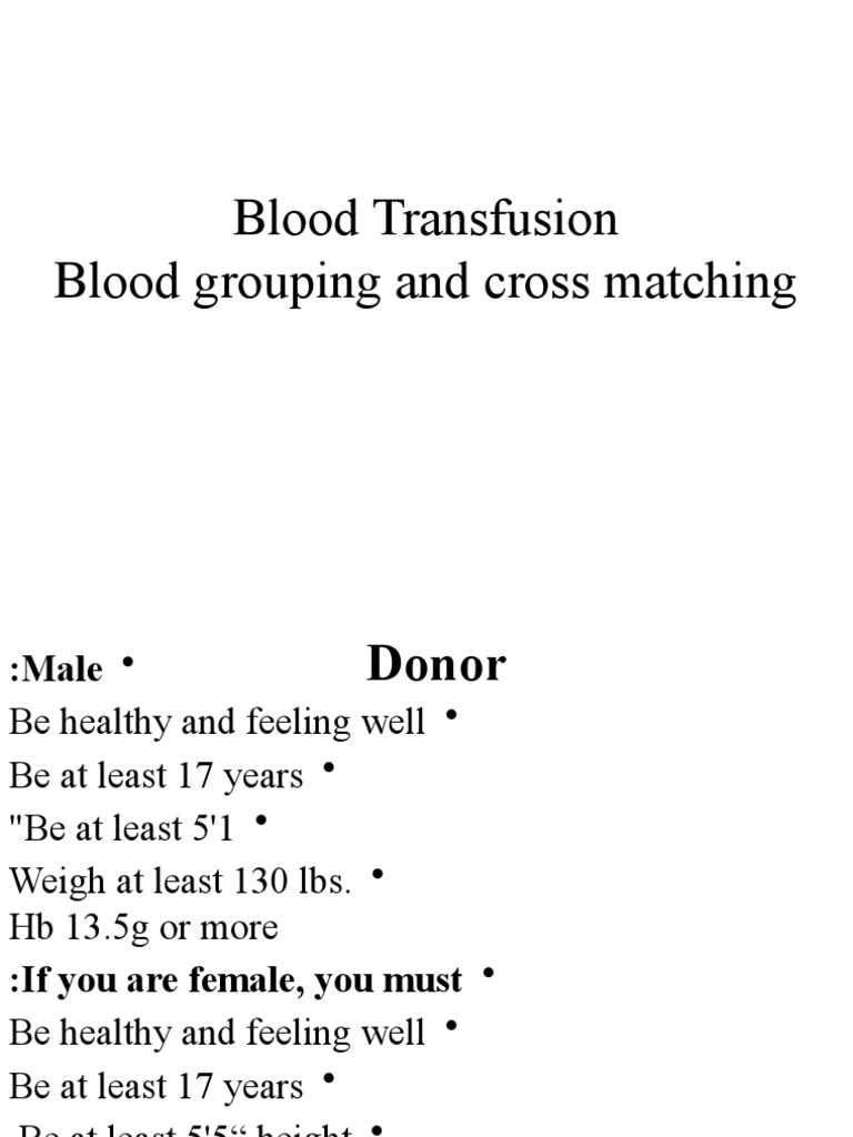 Blood Transfusion Blood Grouping and Cross Matching | PDF | Animal ...