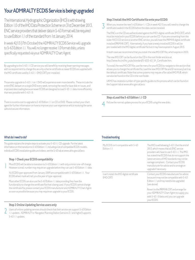 Your ADMIRALTY ECDIS Service Is Being Upgraded | PDF | Computing | Software