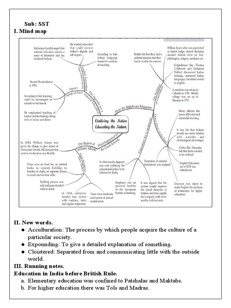 EDUCATION AND BRITISH RULE - Common Notes | PDF | British Raj | Further ...
