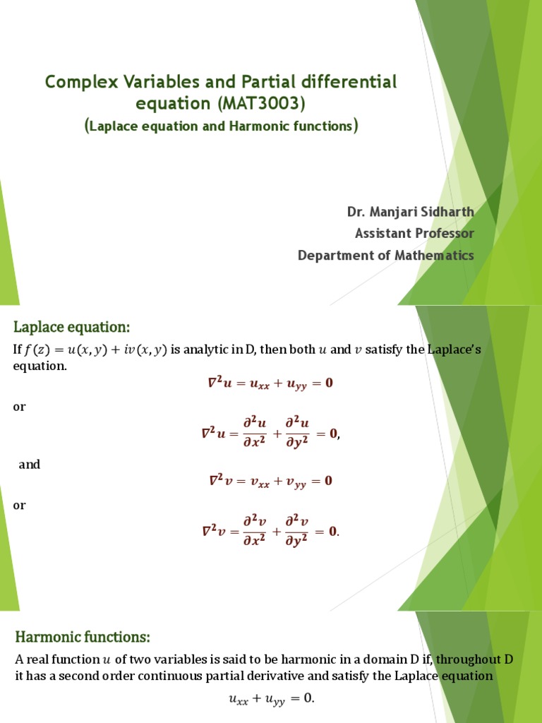 6-Laplace Equation and Harmonic functions-22-Jul-2020Material - I - 22-Jul-2020 - Laplace ...