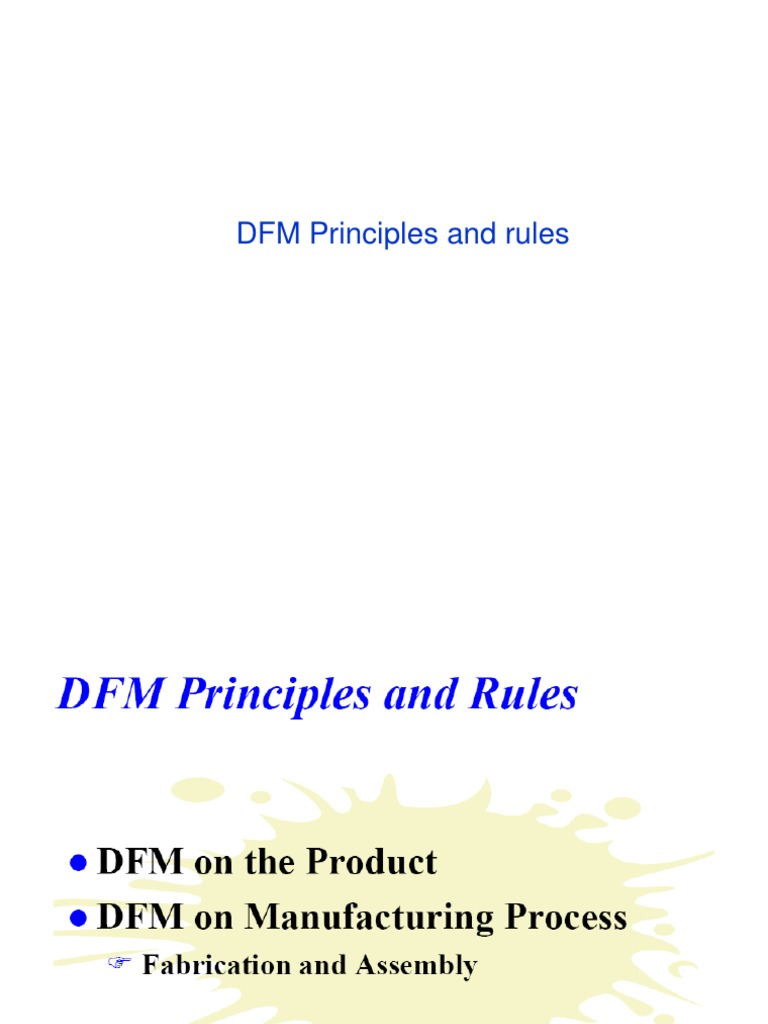 12-Design For Manufacturing-01-Sep-2020Material - I - 01-Sep-2020 - DFM ...