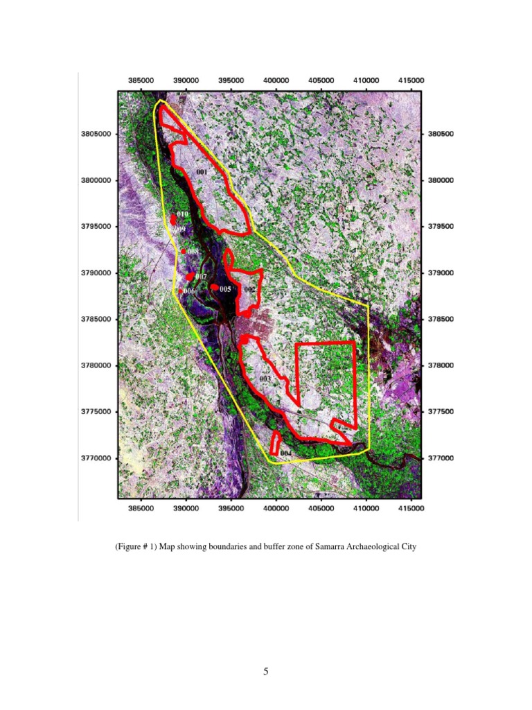 (Figure # 1) Map Showing Boundaries and Buffer Zone of Samarra ...