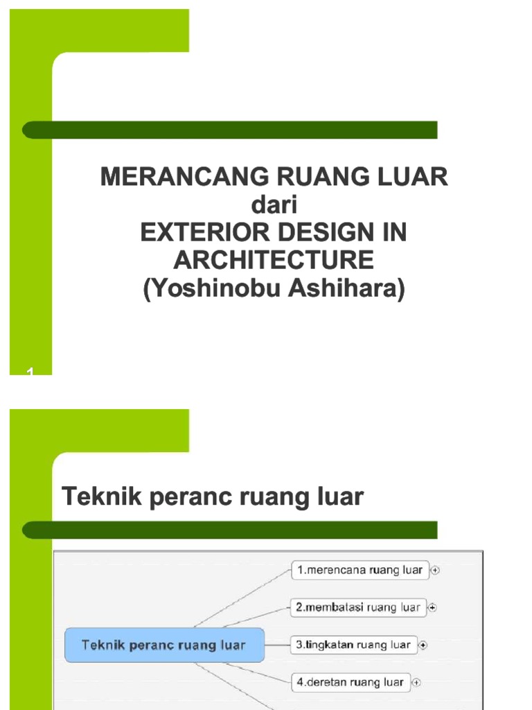 Teknik Perancangan Ruang Luar Intisari Dari Exterior Design in ...