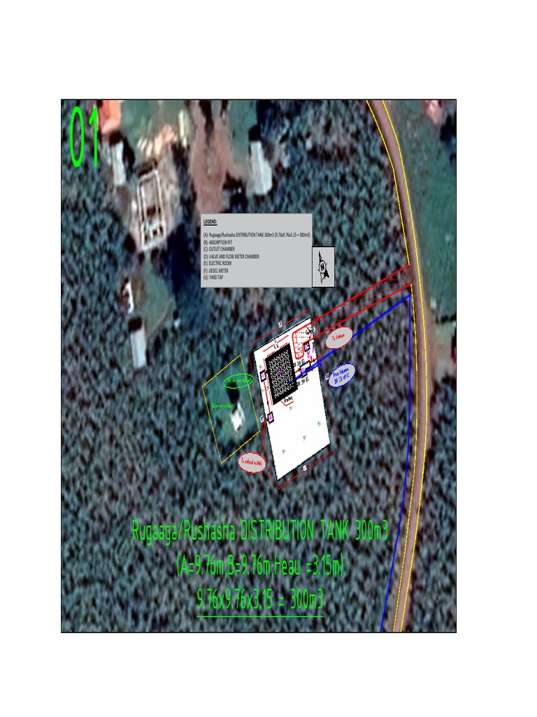 Rugaaga/Rushasha DISTRIBUTION TANK 300m3 (A 9.76m B 9.76m Heau 3.15m) 9 ...