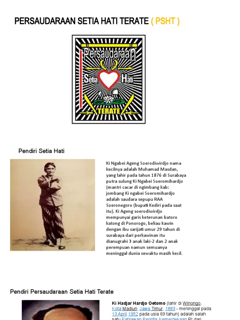 Sejarah Singkat PSHT | PDF