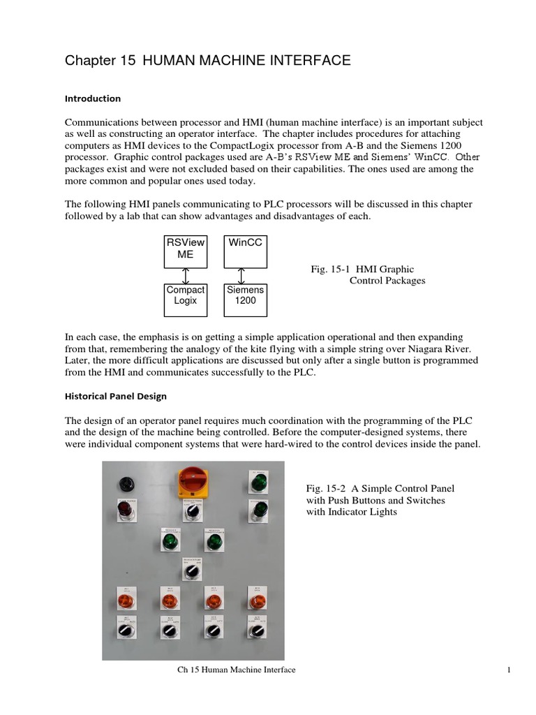 Chapter 15 Human Machine Interface: Wincc Rsview Me | PDF | Situation ...
