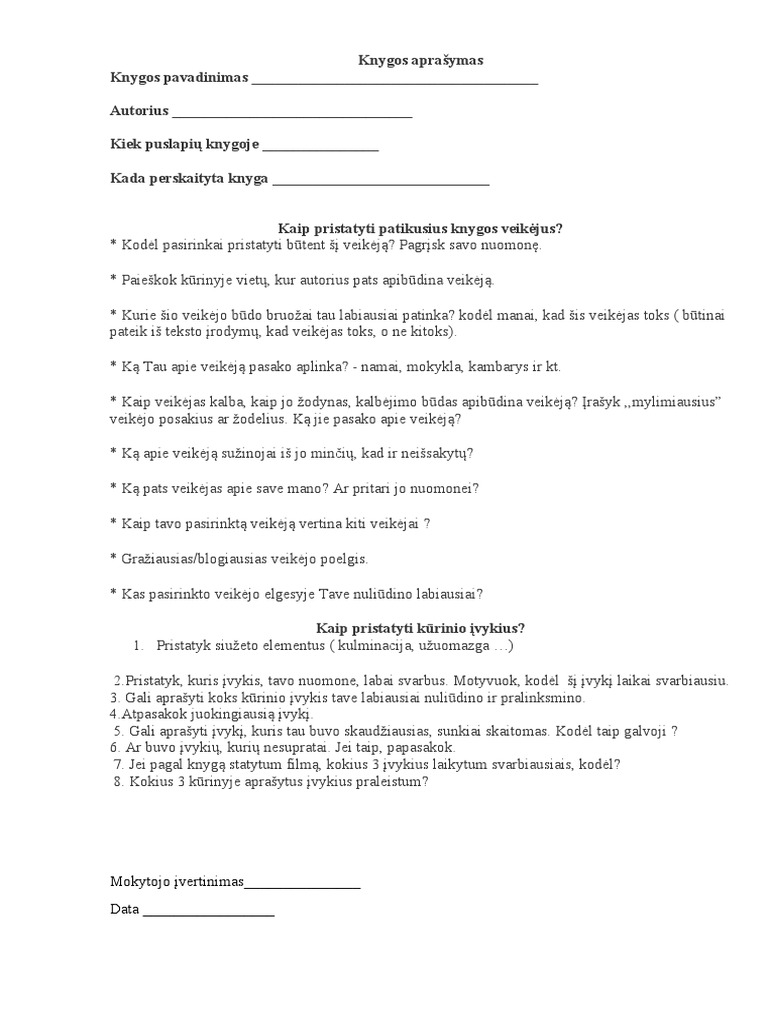 Knygos Aprasymas | PDF