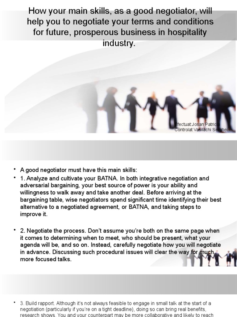 How Your Main Skills | PDF | Negotiation | Cognition