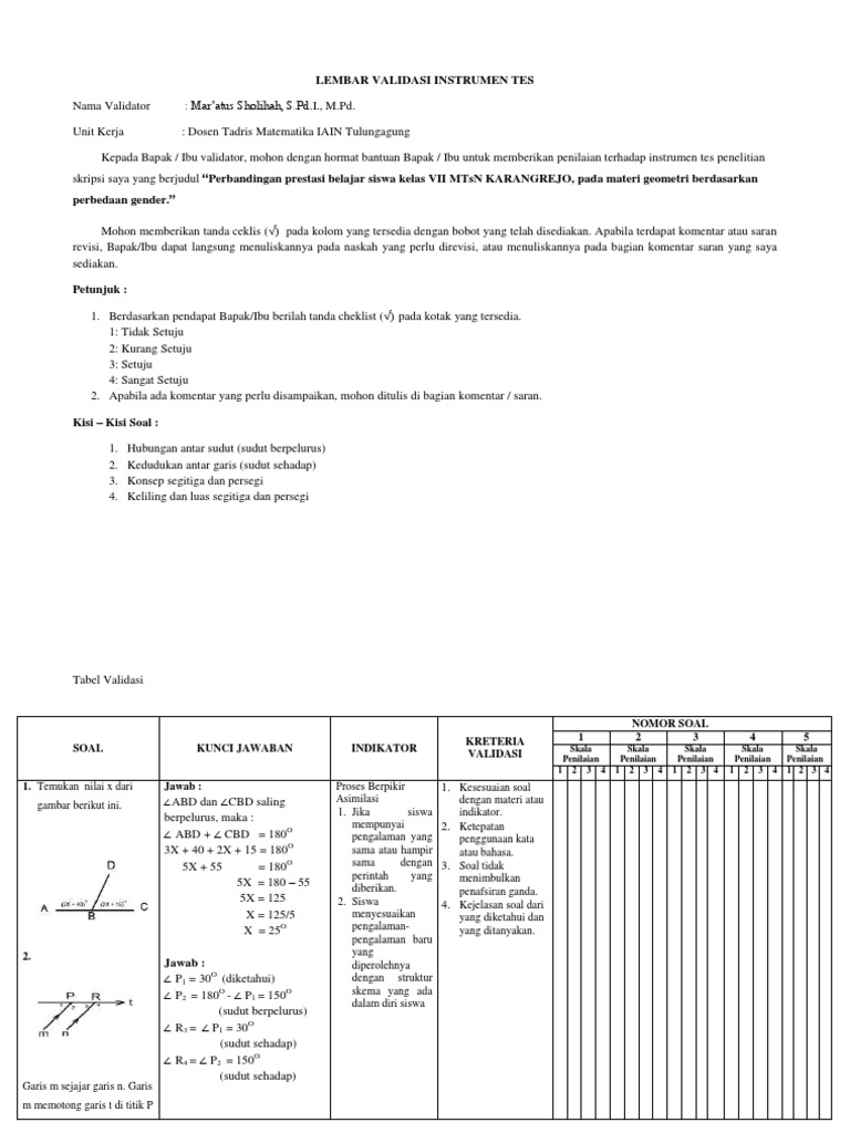 Contoh Validasi | PDF