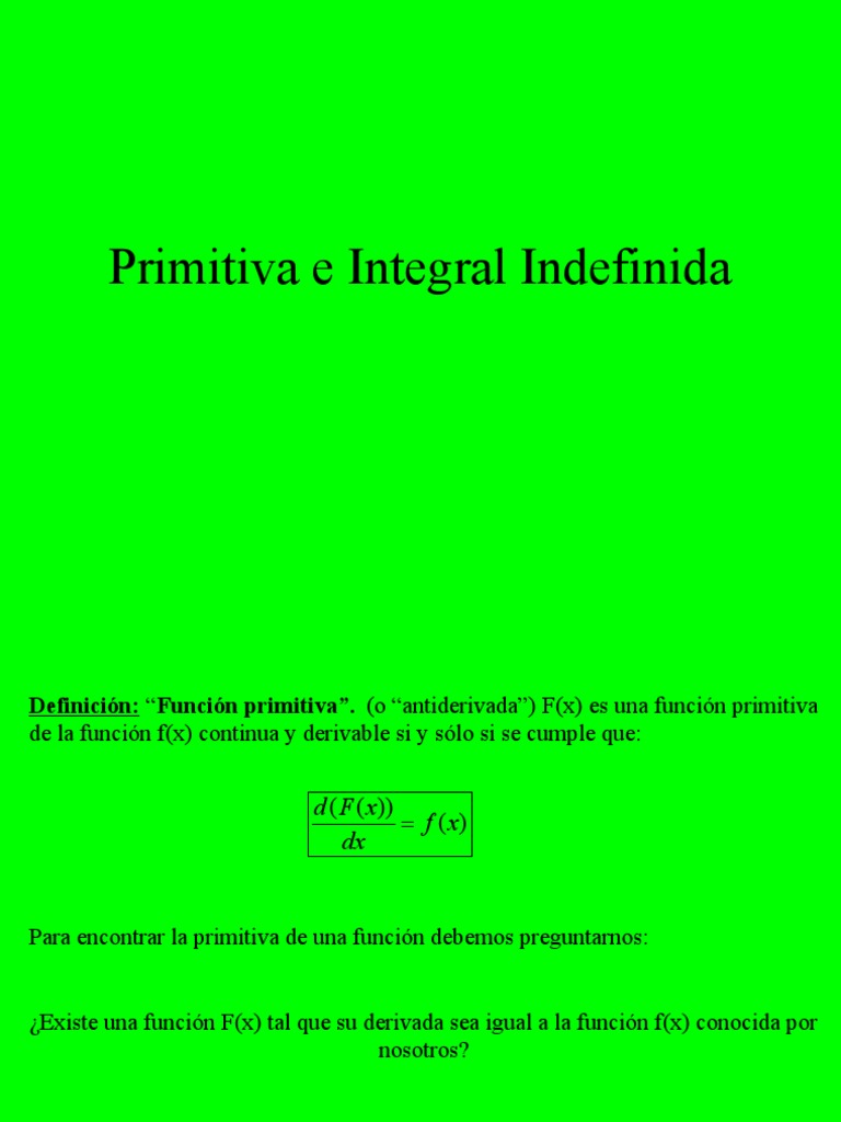 Introducción a Primitivas e Integrales | PDF | Integral | Análisis ...
