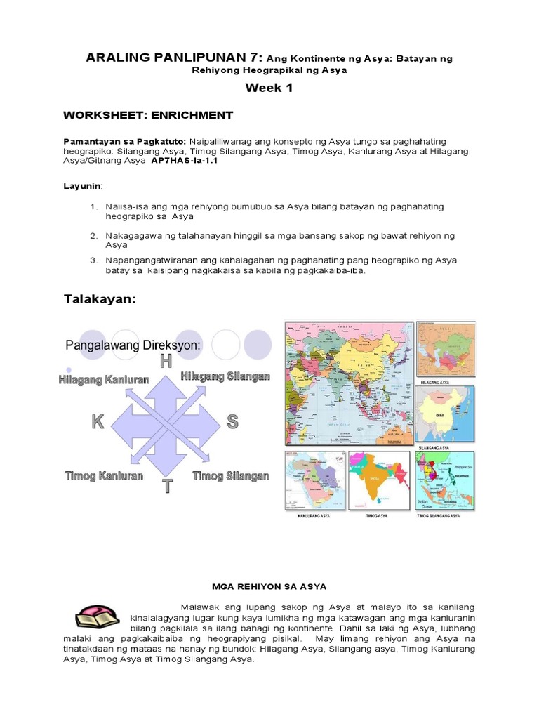 Aralin 1 Week 1 AP7 | PDF