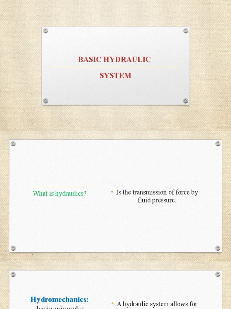 Basic Hydraulic System | PDF | Pump | Valve