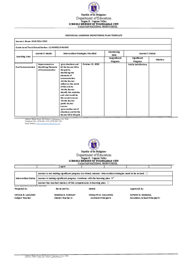 Ilmp Sample | PDF | Education Theory | Applied Psychology