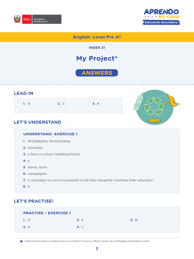 My Project : Answers | PDF
