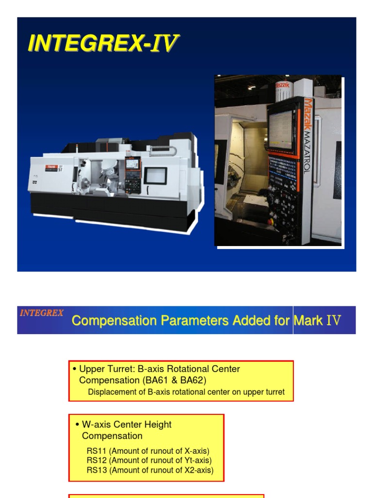 INTEGREX-IV B-Axis Compensation Guide | PDF | Cartesian Coordinate ...