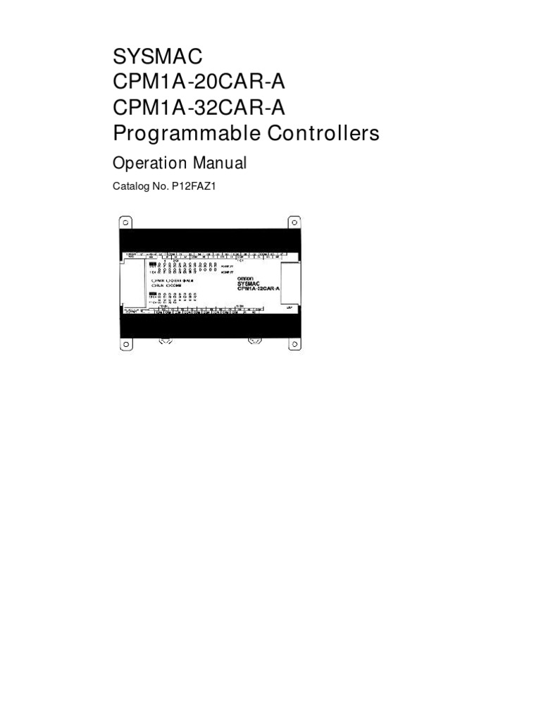 Omron Cpm1a Manual | PDF | Programmable Logic Controller | Electrical Connector