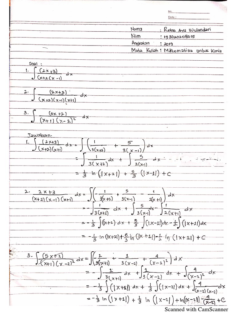 Matematika Untuk Kimia | PDF