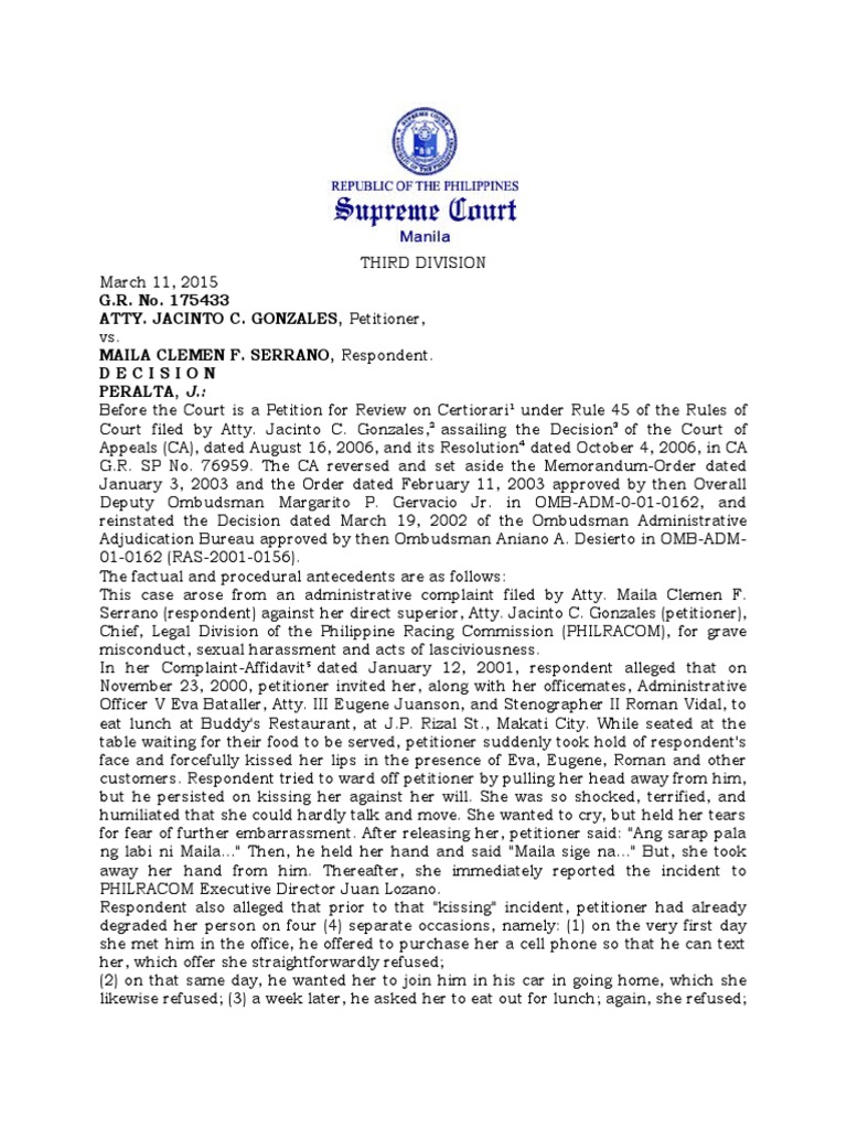 Anti-Sexual Harassment Act of 1995 (RA 7877) | PDF | Sexual Harassment ...