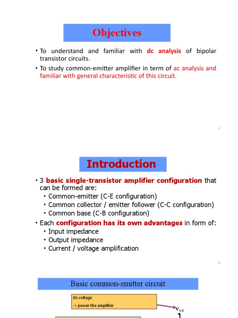 Objectives | PDF | Amplifier | Electrical Network