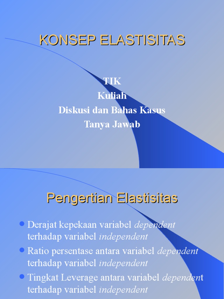 03 Konsep Elastisitas | PDF