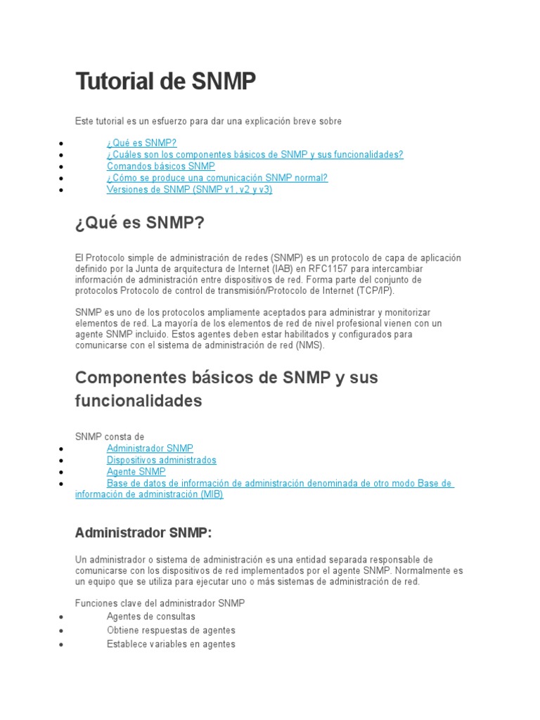 Tutorial completo sobre SNMP: conceptos básicos, componentes, versiones ...