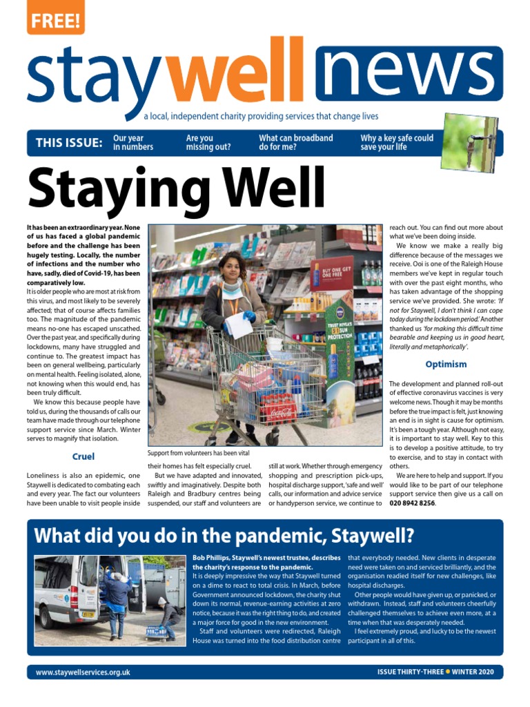 Staying Well: What Did You Do in The Pandemic, Staywell? | PDF