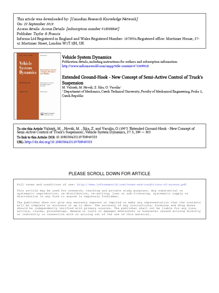 1997 - Extended Ground-Hook - New Concept of Semi-Active Control of ...