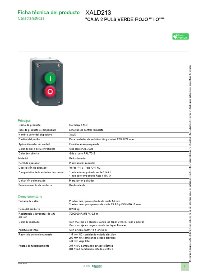 Estación de Control XALD213 | PDF | Residuos | Tornillo