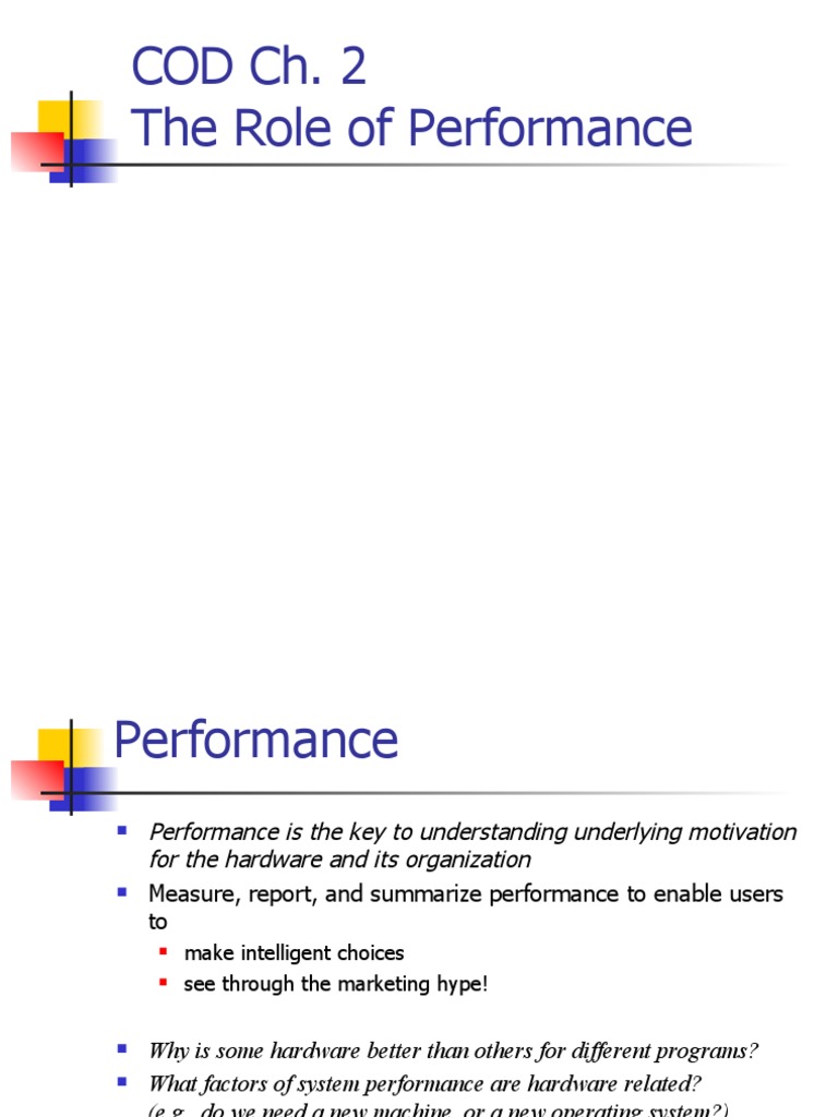 COD Ch. 2 The Role of Performance | PDF | Central Processing Unit | Hertz