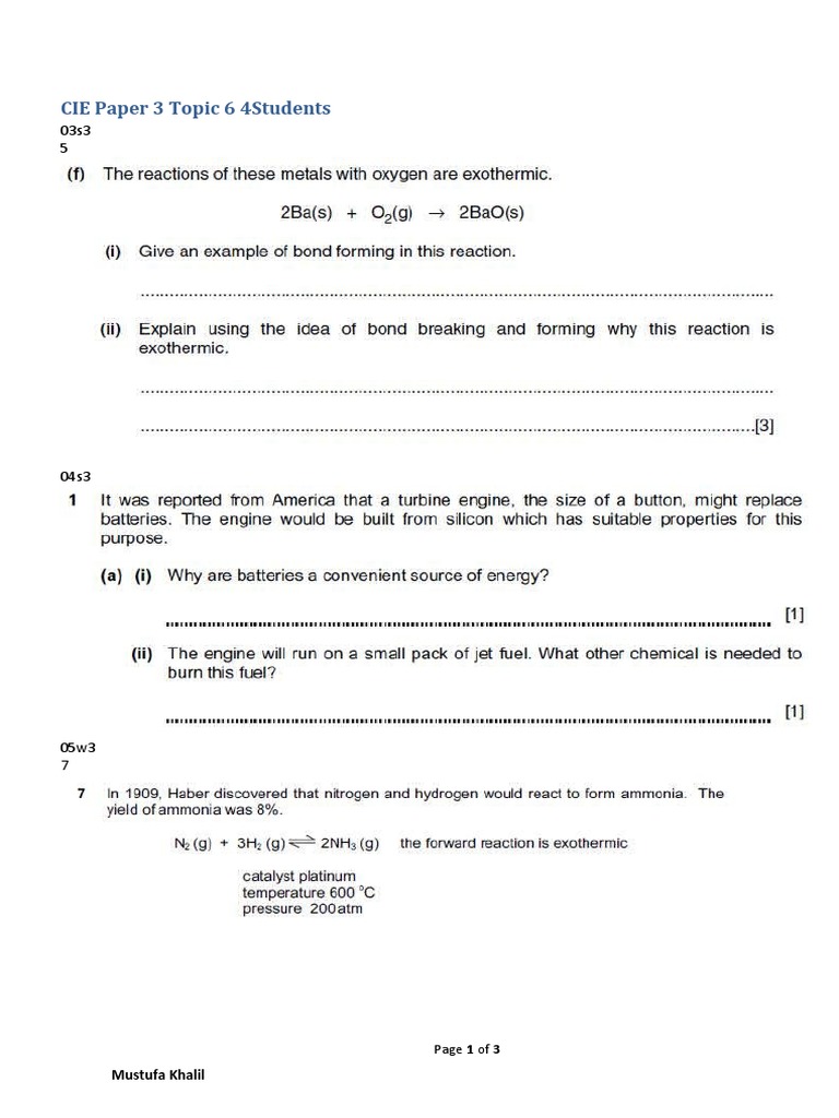 Ig Chem 6 EQ P3 10w&B4 4students | PDF