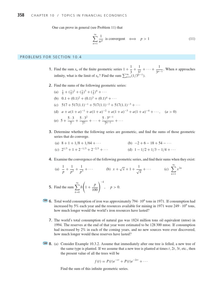 Homework 1 Gemetric Series | PDF | Infinity | Analysis