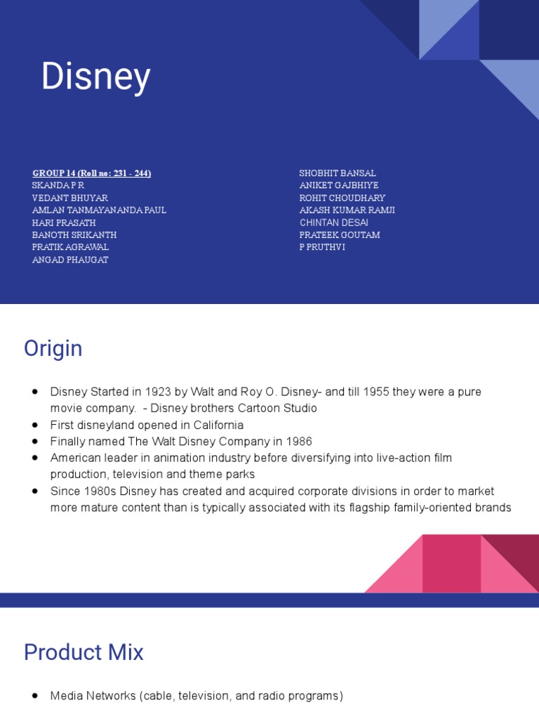 Marketing - Disney Product Mix | Download Free PDF | The Walt Disney ...