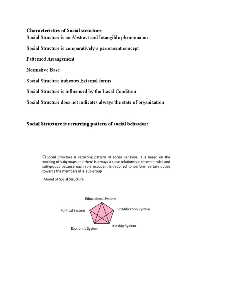 Lecture 7 Types of Social Structure | PDF | Social Structure | System