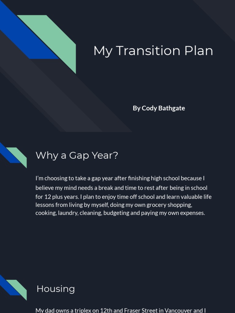 My Transition Plan | PDF | Expense | Taxes