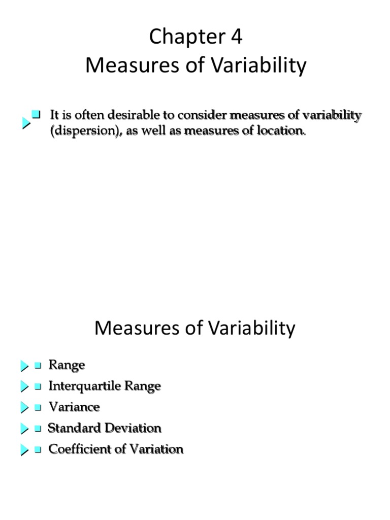Understanding Measures of Variability | PDF | Standard Deviation | Mean