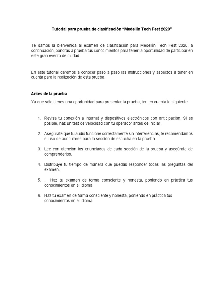 Tutorial Prueba Integrada MTF PDF | PDF | Prueba (evaluación) | Comprensión lectora