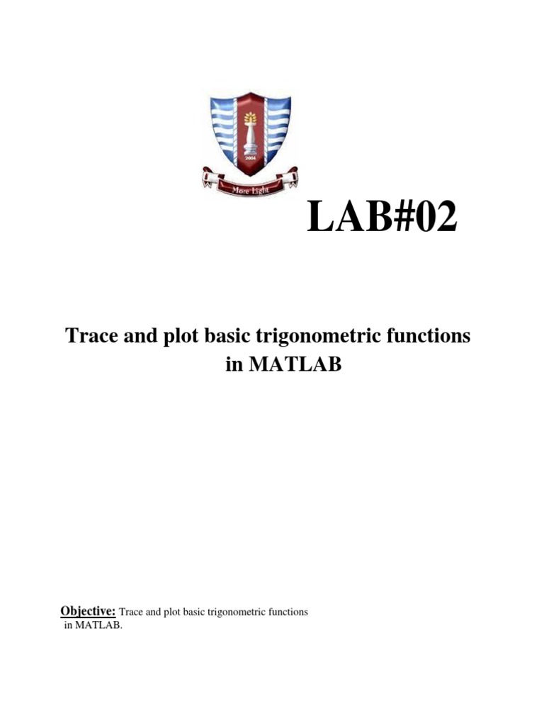 Trace And Plot Basic Trigonometric Functions In Matlab Objective Pdf Trigonometric 