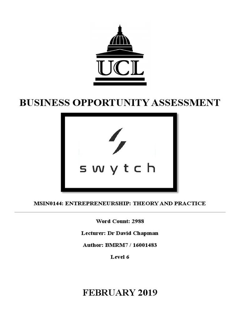 Business Opportunity Report | PDF | Retail | Swot Analysis