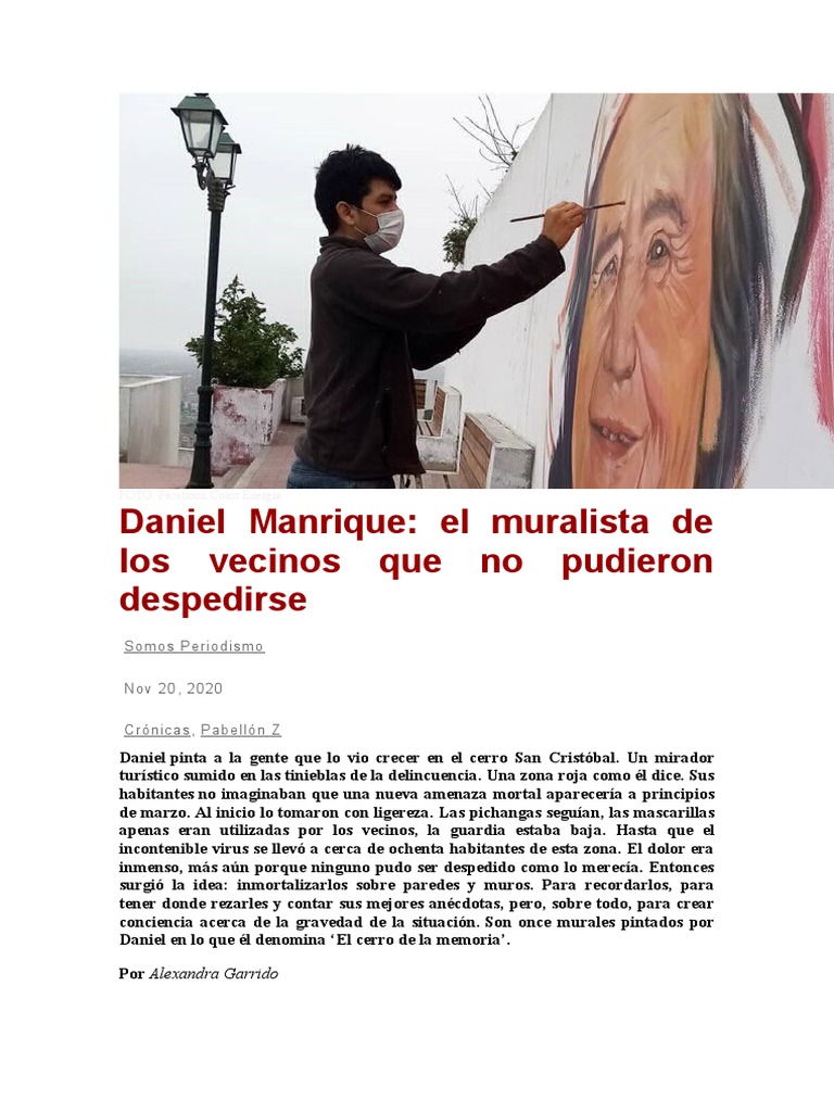 Daniel Manrique | PDF | Pinturas | Lima