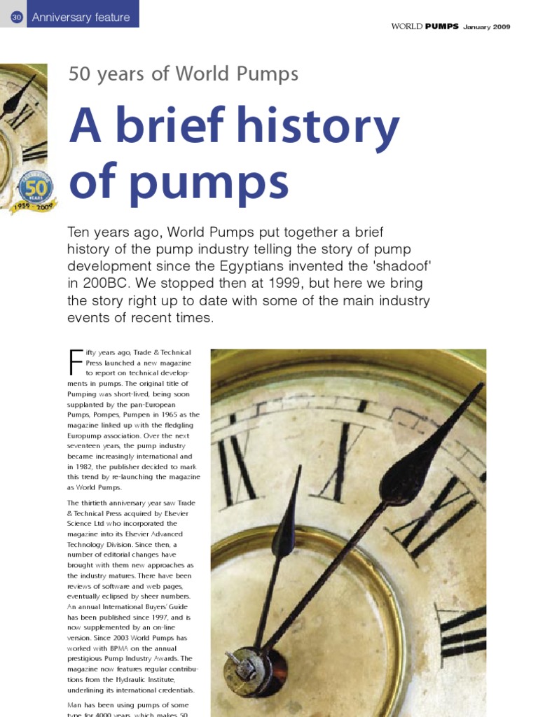 A Brief History of Pumps | PDF | Pump | Turbomachinery
