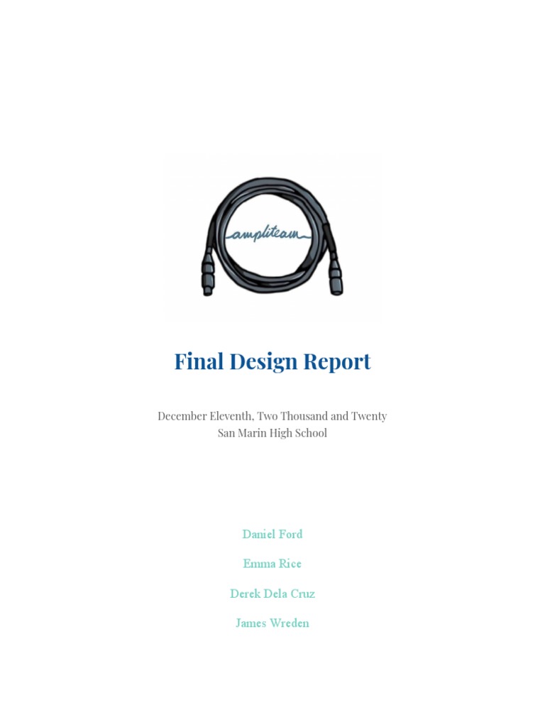 Ampliteam - Final Design Report | PDF | Equalization (Audio) | Amplifier