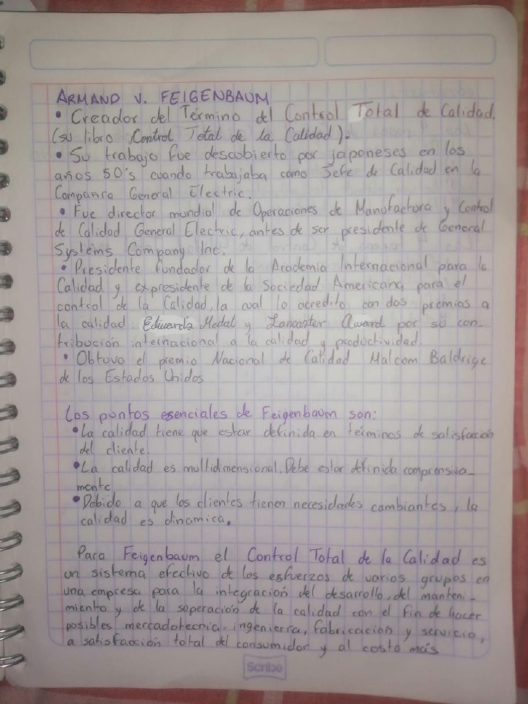 Armand v. Feigenbaum, Control Total de La Calidad | PDF