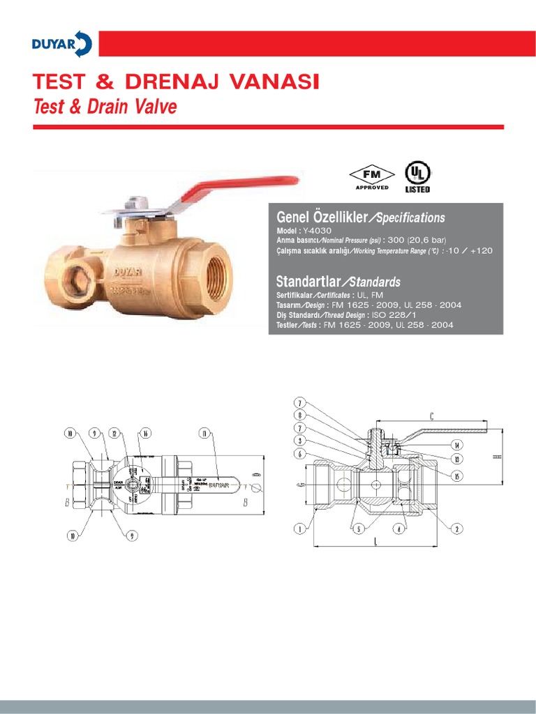 Duyar - Test and Drain Valve | PDF