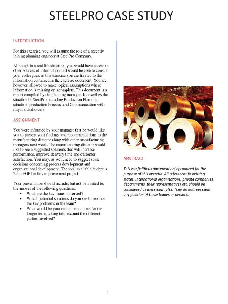 Technical Case Study PDF | PDF | Casting (Metalworking) | Inventory