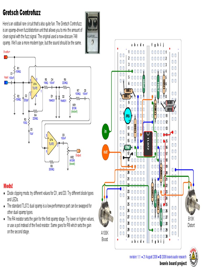 BBP Gretsch Controfuzz Rev1 1 | PDF | Operational Amplifier | Analog ...