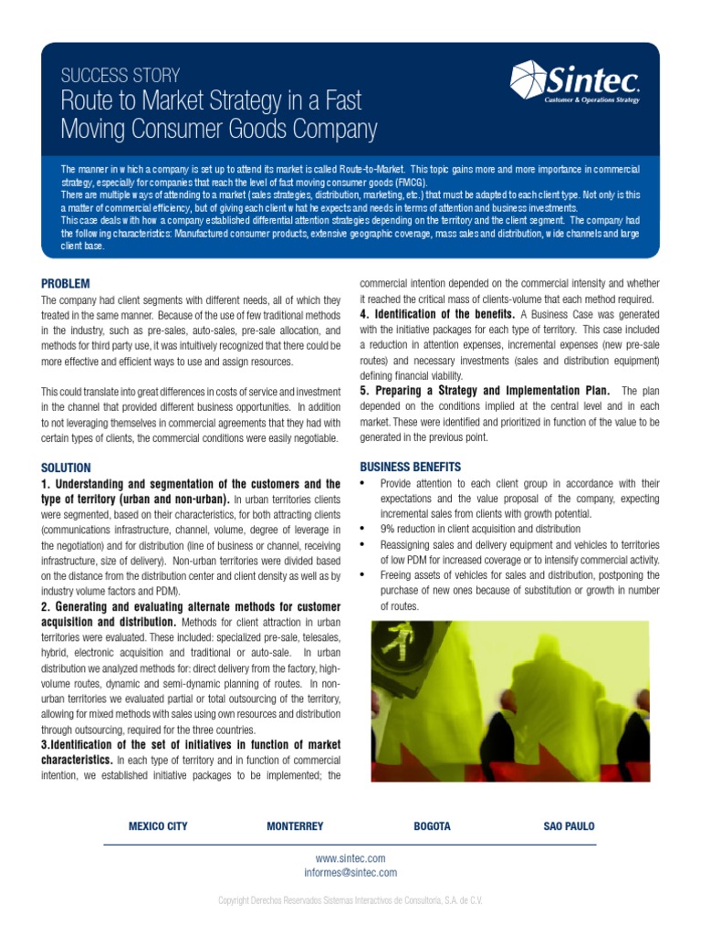 Route To Market Strategy in A Fast Moving Consumer Goods Company Sintec ...