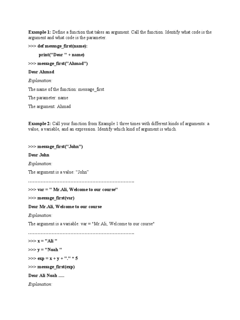 Cs1101 Discussion U2 Pdf Parameter Computer Programming Subroutine